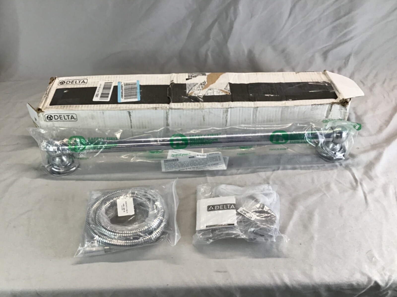 Delta 56302 24" Adjustable Shower Slide Bar ADA Grab Bar Polished ...