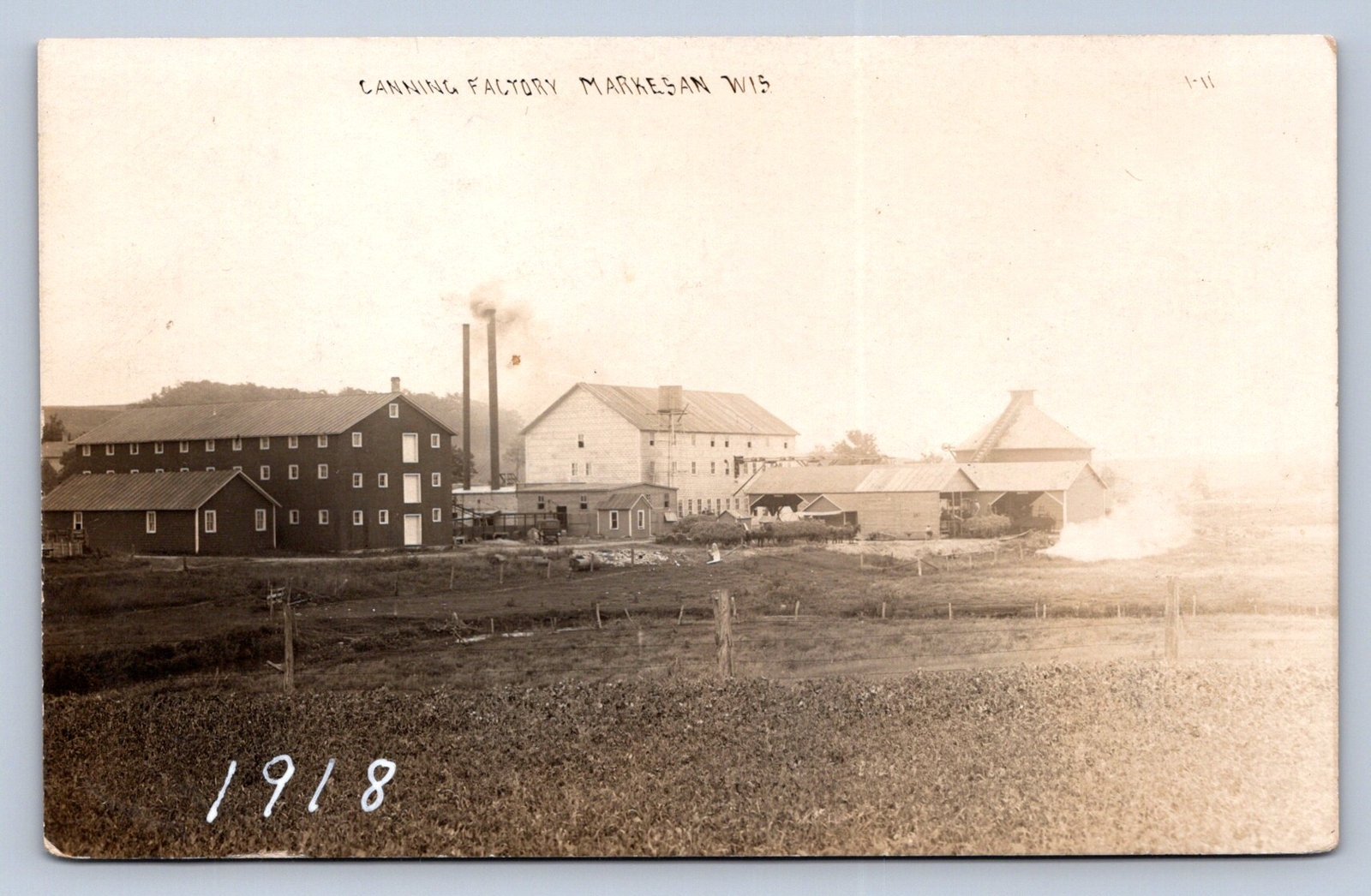 J90/ Markesan Wisconsin RPPC Postcard c1910 Canning Factory Building ...