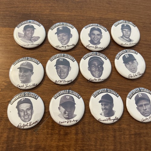 Louisville Slugger Hitters Pin Set Of 12, Mantle, Williams, Ashburn ...