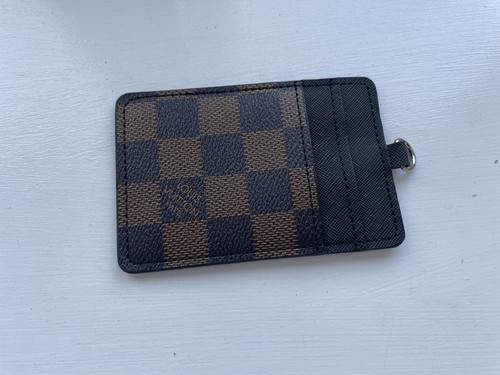 Used LV Classic checkered Pattern Louis Vuitton Men’s Card Holder Key ...