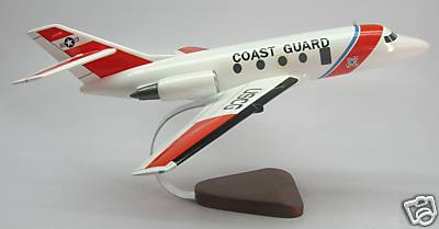 Falcon-20 US Coast Guard Dassault Airplane Desk Wood Model Big New | eBay