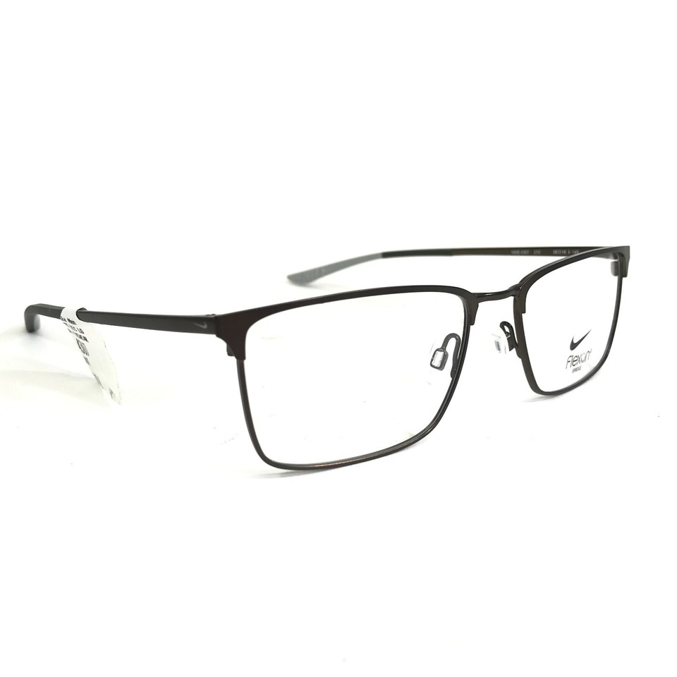 Nike with Flexon Bridge Eyeglasses Frames 4307 212 Matte Brown Square ...