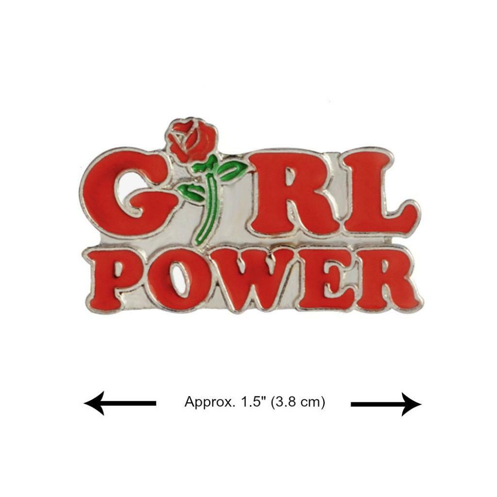 GIRL POWER PIN 1.5" Feminist Female Empowerment Women's Rights Lapel ...