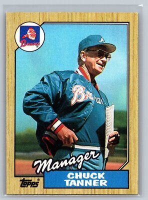 1987 Topps Manager Baseball #593 Chuck Tanner Team Checklist Atlanta ...