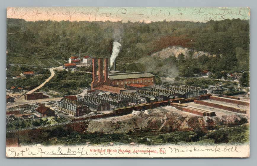 Vitrified Brick Works JOHNSONBURG PA Elk County Antique Factory ...