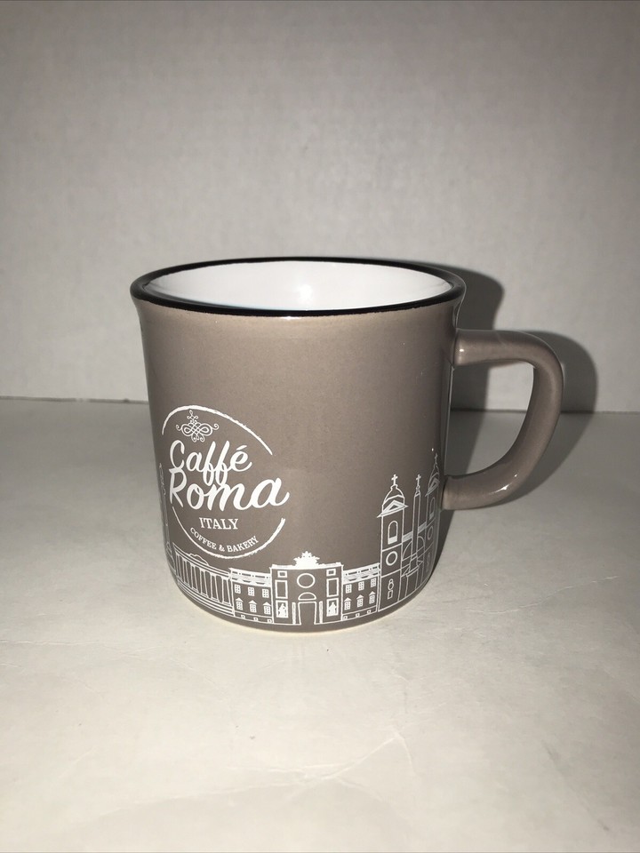 Caffe ROMA Italy Coffee Mug Coffee And Bakery Taupe Colored Mug | eBay