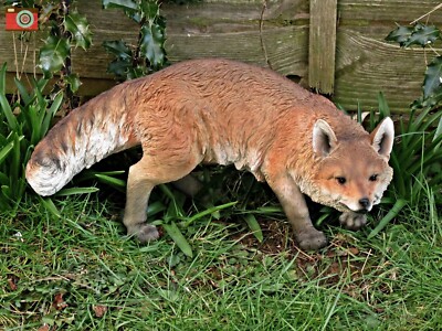 PROWLING FOX FIGURE, Lovely Home or Garden Ornament. Ultra Realistic ...