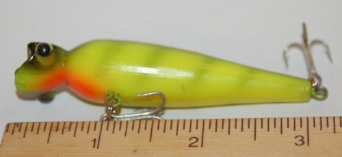 VINTAGE MAGNA STRIKE LURE SALT OR FRESH WATER FISHING BLACK YELLOW ...