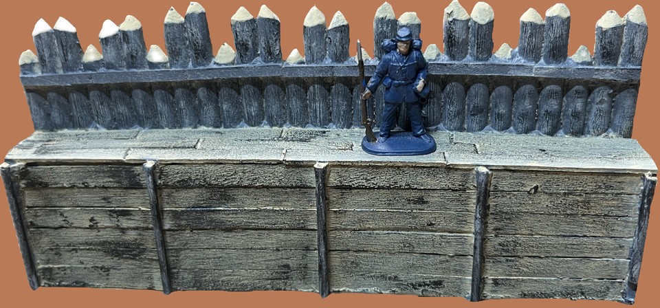 Log Fort Diorama Play Set 1/72 Scale French/Indian, AWI, Wild West, ACW ...