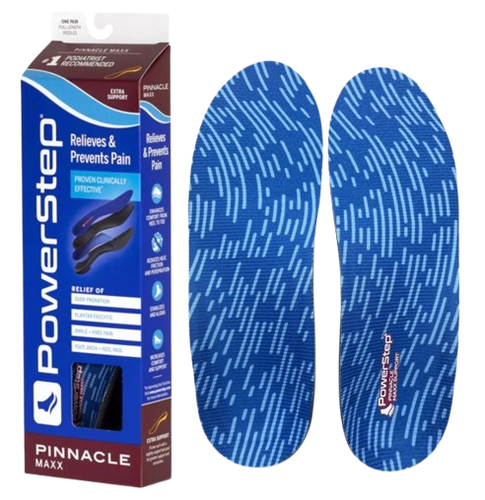 PowerStep Pinnacle Maxx Full Length Orthotic Insoles - Enhanced Arch ...