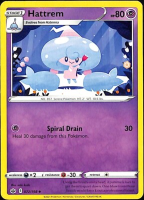 Hattrem 072/198 - Chilling Reign - Uncommon - Pokemon Card TCG - NM | eBay