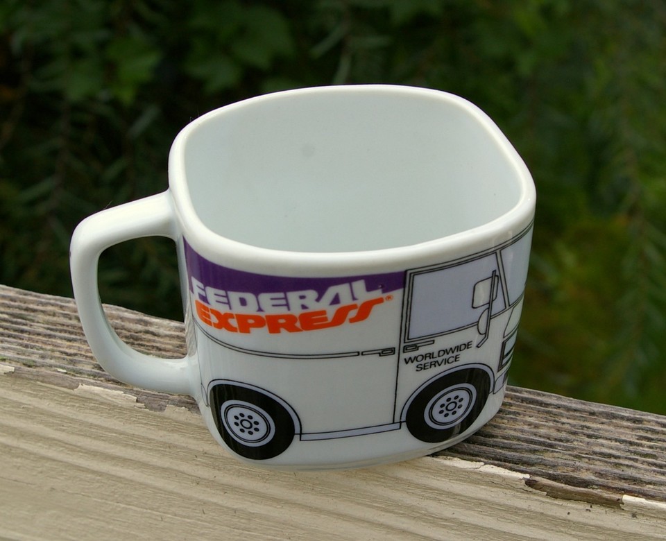 FedEx Federal Express Coffee Mug Cup Worldwide Service Delivery Truck ...
