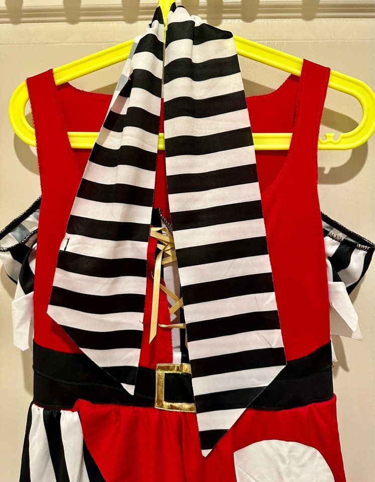 Skull Pirate Girl Costume by Amscan Halloween Child Size 12-14 L Dress ...