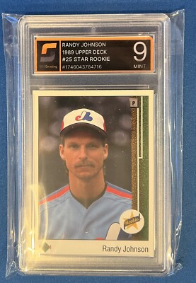 1989 Upper Deck Star Rookie Randy Johnson #25 Expos RC HOF SNC 9 MINT ...