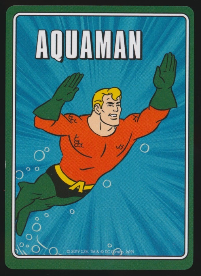 WONDER TWINS DC Comics Challenge of the Superfriends Game card AQUAMAN ...