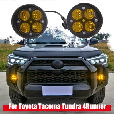 Amber LED Fog Lights Kit For Toyota 2016-2022 Tacoma 13-22 4Runner 14 ...