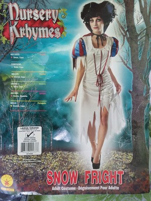 Nursery Krhymes Snow Fright Womens Halloween Costume Dress Cape Size L ...