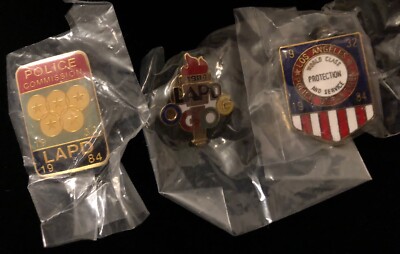 Vintage LAPD Los Angeles Police Department Set Of 3 Pins | eBay