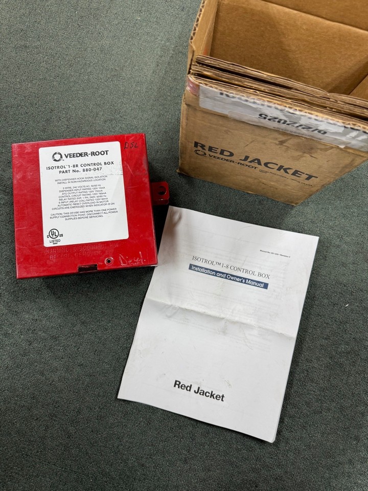 Veeder-Root Isotrol 1-8R Control Box 880-047 Hook Isolation Red Jacket ...