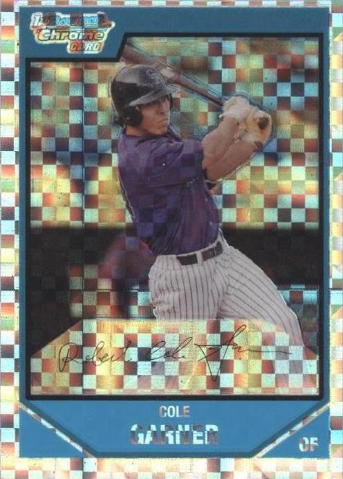 2007 Bowman Chrome - Prospects Cole Garner #BC18 X-Fractor /275 (RC ...