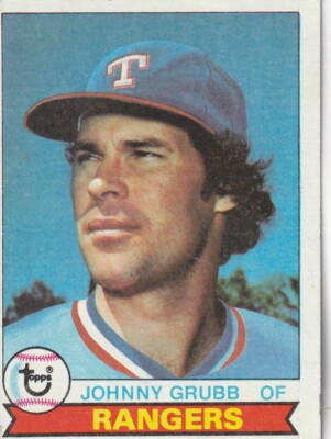 FREE SHIPPING-VG-1979 Topps Johnny Grubb #198 Texas Rangers PLUS BONUS ...