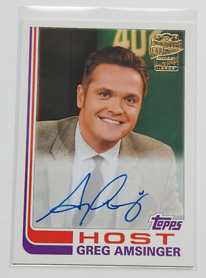 2021 GREG AMSINGER HOST AUTO TOPPS TRADING CARD #FFA-GA | eBay