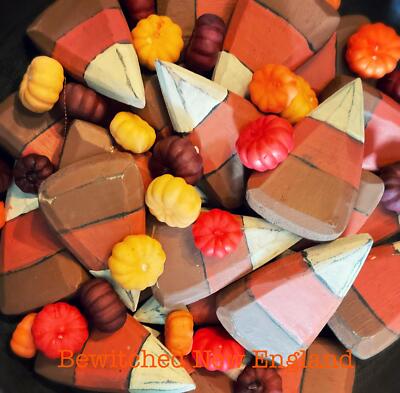 Set 3 - 4” Primitive Candy Corn Bowl Fillers Primitive Fall Decor ...