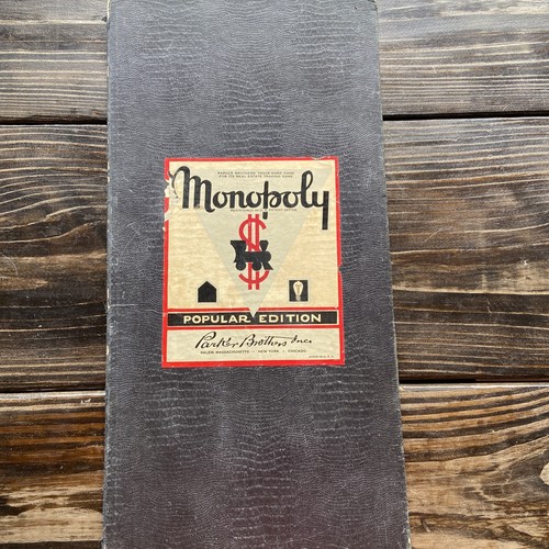 1946 Monopoly Popular Edition Train Black Board Vintage Replacement ...