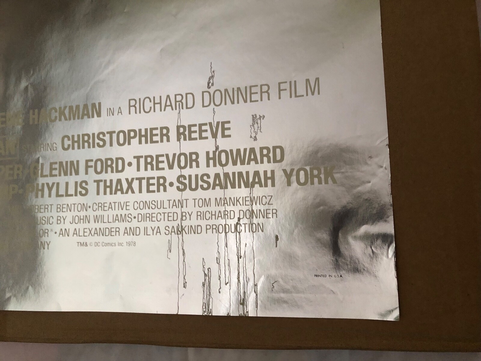 Superman (1978) Original Silver Logo Advance Teaser Movie Poster ...