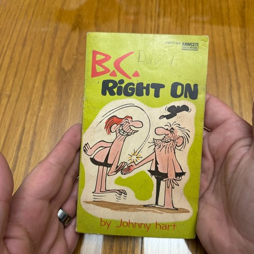 Vintage B.C. Right On Johnny Hart Comic Strip Book | eBay