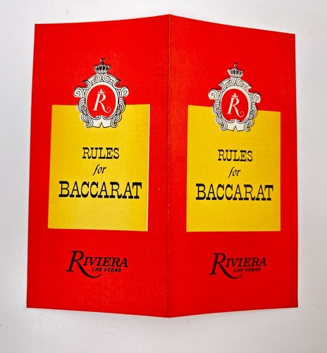 Riviera Las Vegas Rules for Baccarat 1970s Guide Pamphlet Nevada A3 | eBay