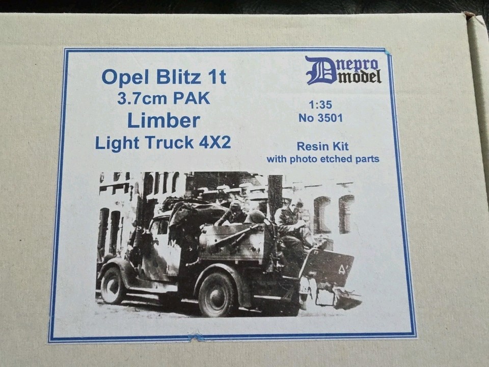 Dnepro Model 1/35 Opel Blitz 1t 3.7 cm PAK Limber Light Truck #3501 NEW ...