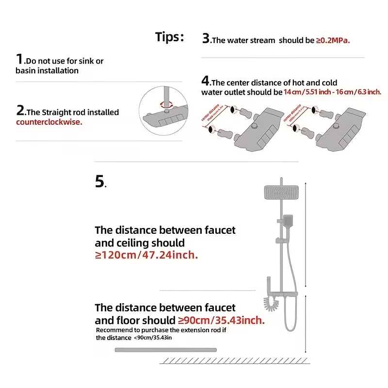 4 Function Titanium Grey Shower Panel System Rainfall Handheld Mixer ...