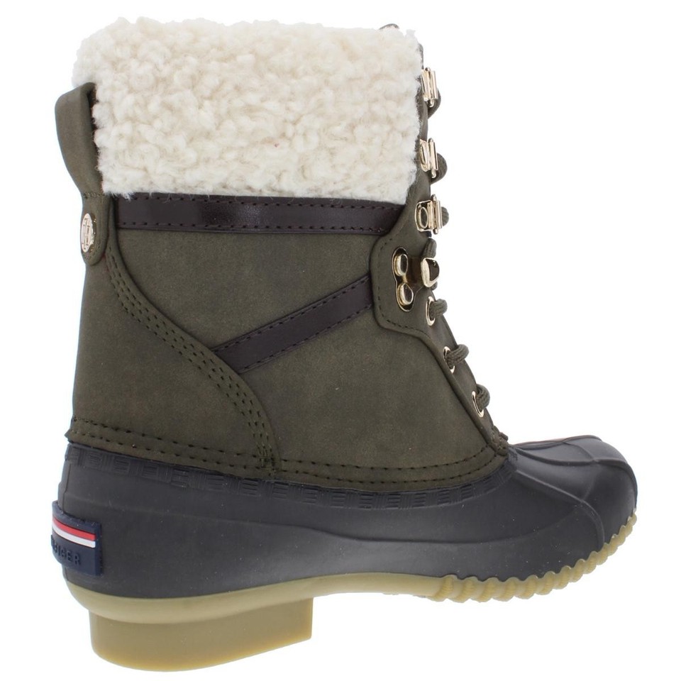 Tommy Hilfiger Womens Rian Green Ankle Rain Boots Shoes 6 Medium (B,M ...