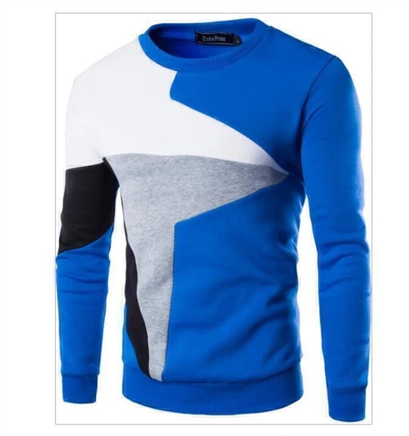 Herren Farbblock Basic Pullover Rundhals Sweatshirt Pulli Langarm ...