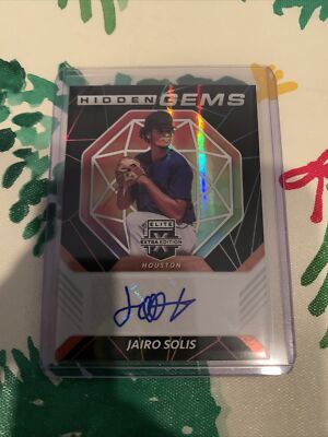 Jairo Solis 2021 Elite Extra Auto Autograph Hidden Gems Black #JS ...