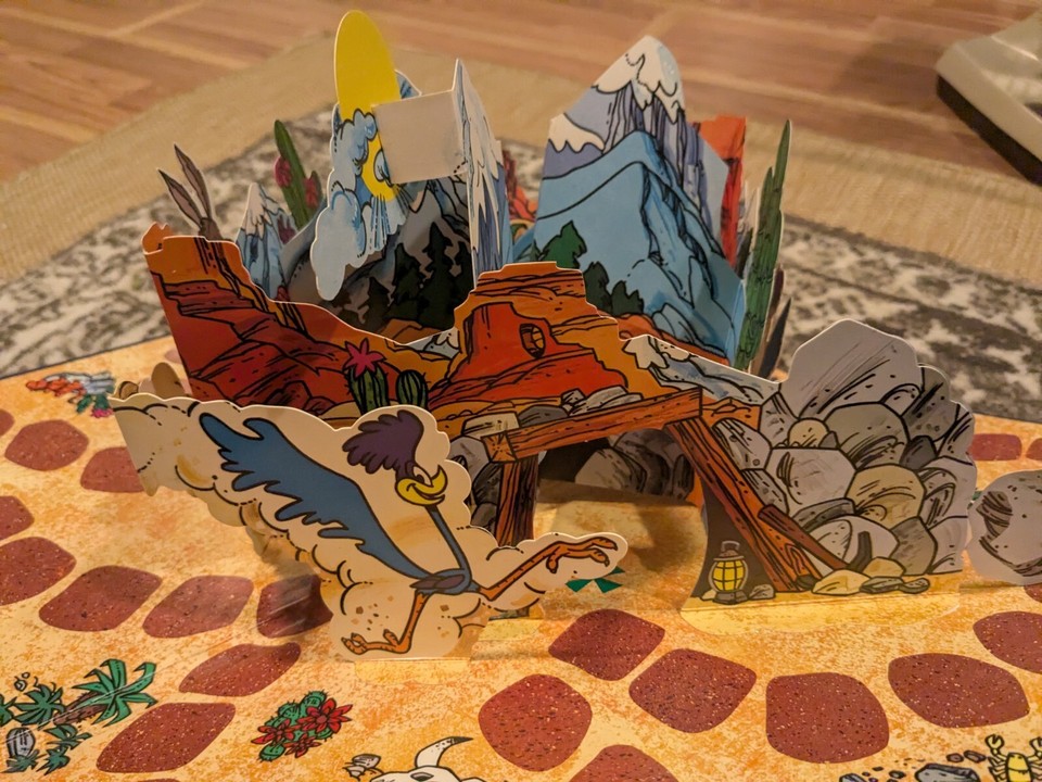 1982 Beep Beep The Road Runner Pop-Up Board Game & Wile E Coyote UNUSED ...
