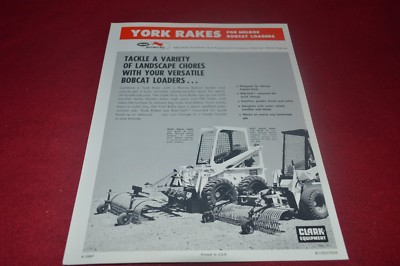 Bobcat Skid Steer Loader York Rakes Dealer's Brochure CDIL | eBay