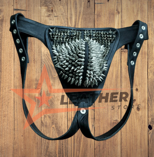 Mens Thong Spiked Leather Jockstrap G-String with Studs Fetish leather Jockstrap | eBay