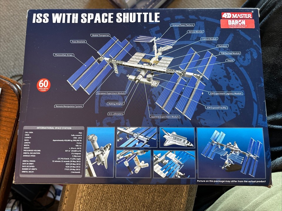4D Vision International Space Station with Space Shuttle, 60-Piece, 1/ ...