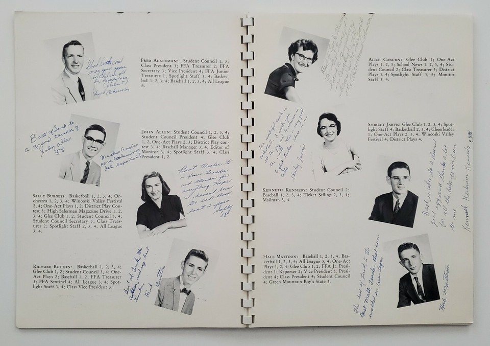 1958 Chelsea High School Yearbook Mass Massachusetts Lots Of Autographs ...