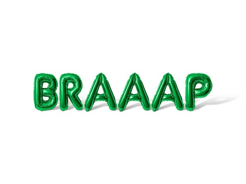 BRAAAP Letter Balloon Banner - Birthday Party Decorations - Motorcycle ...