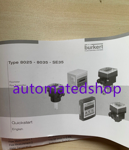 Burkert Paddlewheel Flow Transmitter Se35/8035 Inline Coil Induction ...