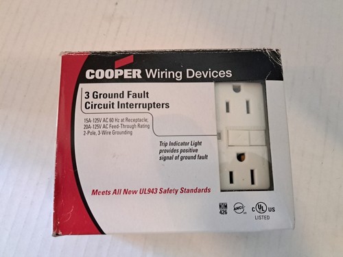 COOPER | Ground Fault Circuit Interrupters | 3 Pack | 15A-125V AC60 HZ ...