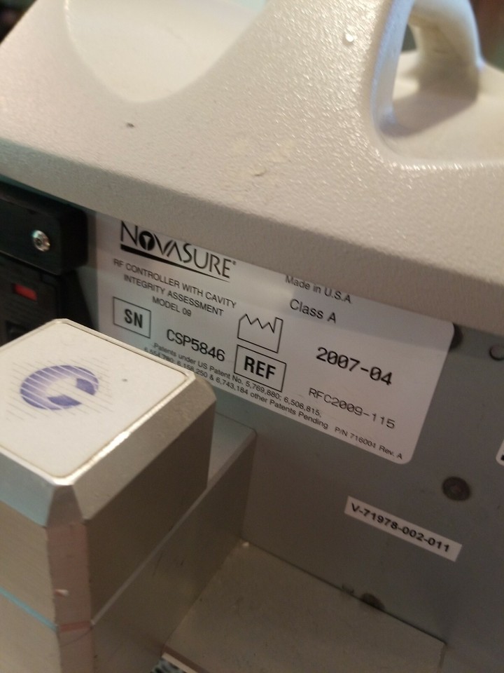 2007 Hologic NovaSure Model 09 (RFC2009-115) Endometrial Ablation ...