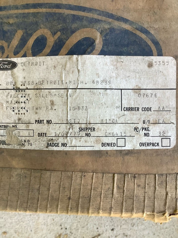 NOS 1972 Ford F100/250/350 Truck Grille Inserts D2TZ-8150-A | eBay