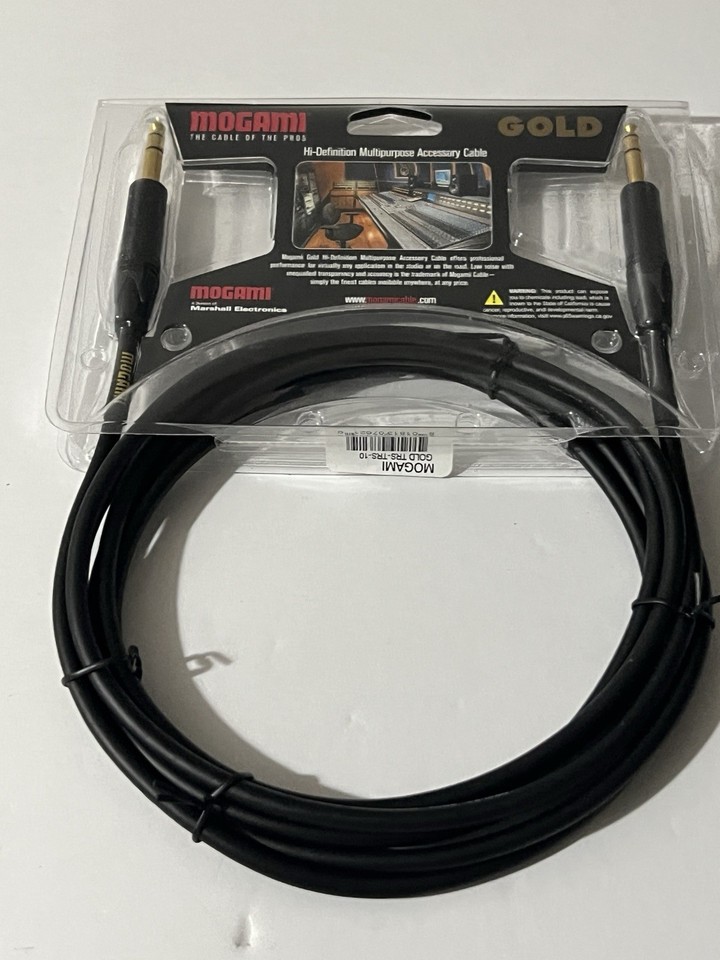 Mogami GOLD TRS-TRS-10 Balanced 1/4-inch TRS Male to 1/4-inch TRS Male ...