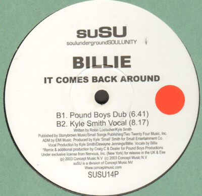 BILLIE – It Comes Back Around - SuSU – 12 SuSU 14P - UK 2003 | eBay