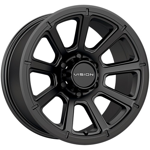 Vision 353 Turbine 16x8 5x4.5" +0mm Matte Black Wheel Rim 16" Inch | eBay