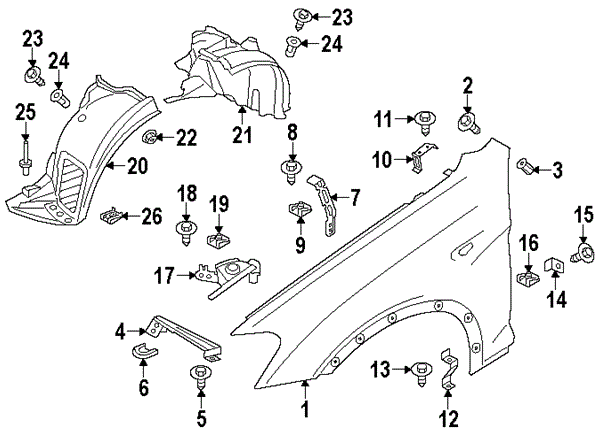 BMW 41357267323 GENUINE OEM FENDER ASSY | eBay